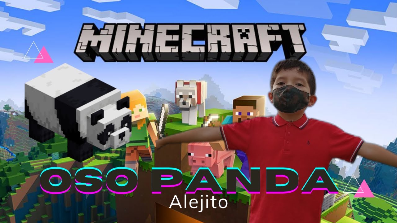 Crear con papel un oso panda de minecraft - YouTube