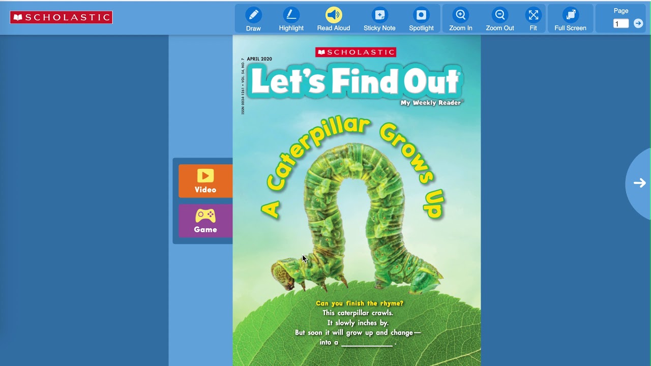 Scholastic Let's Find Out: A Caterpillar Grows Up, April 2020 - YouTube