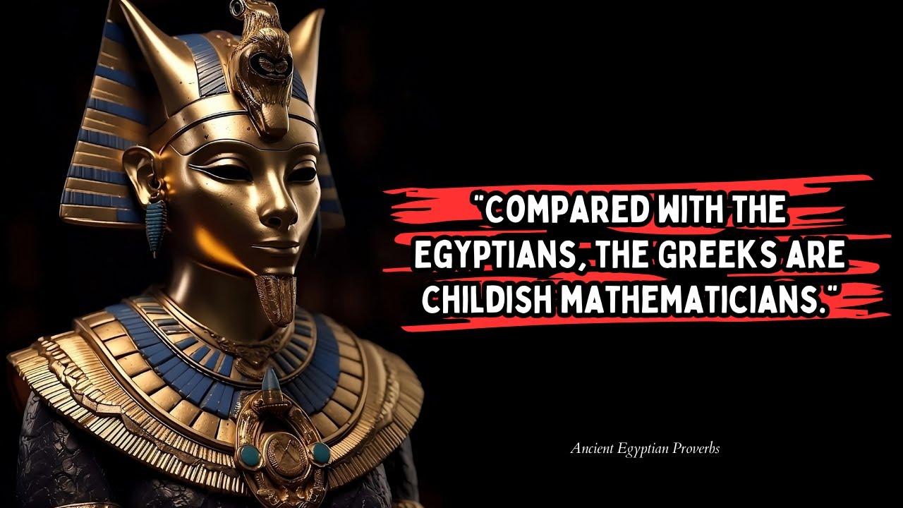 Unveiling Wisdom from the Sands: Ancient Egyptian Proverbs - YouTube