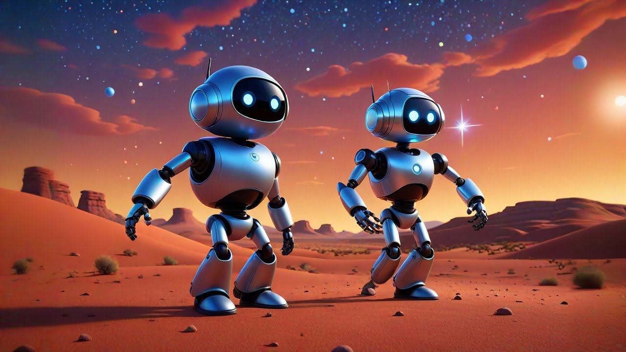 Two Tiny Robots Dance on Mars | Robot Song for Kids | Educational and ...