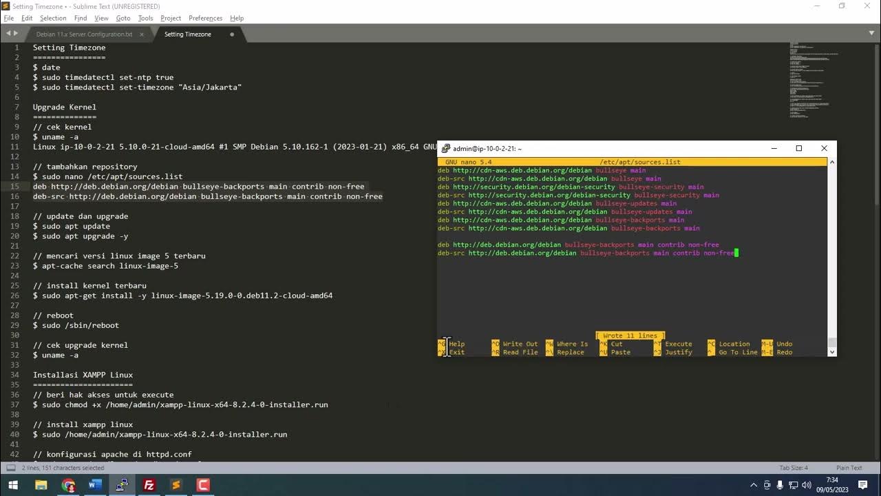 2. AWS - Setting Timezone dan Upgrade Kernel Debian 11 - YouTube