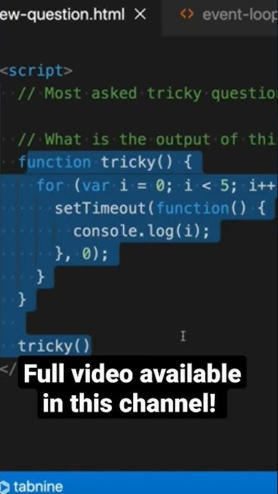 Javascript most asked tricky question - YouTube