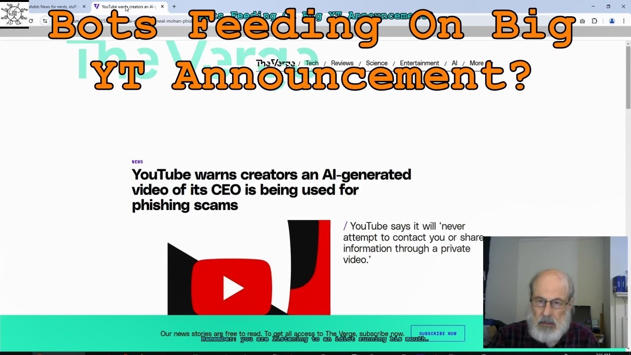 Bots Feeding On Big YT Announcement? - YouTube