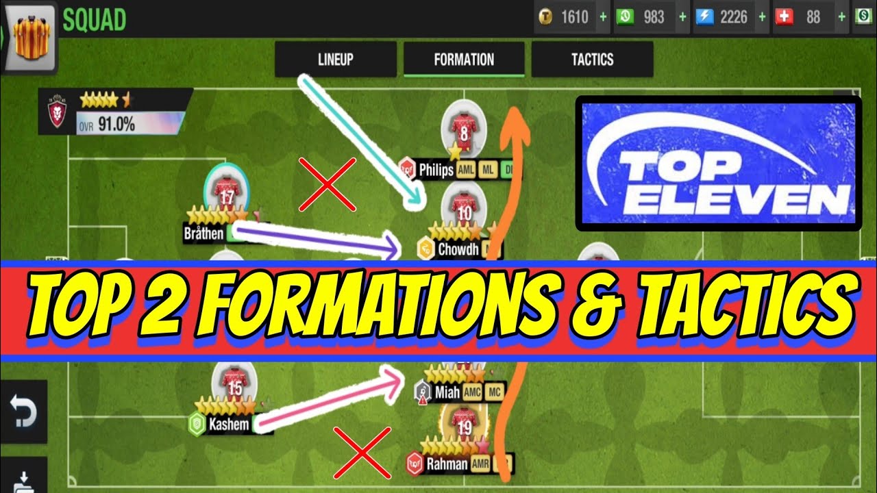 NEW Top 2 Formations & Tactics - Top Eleven 2025 - YouTube