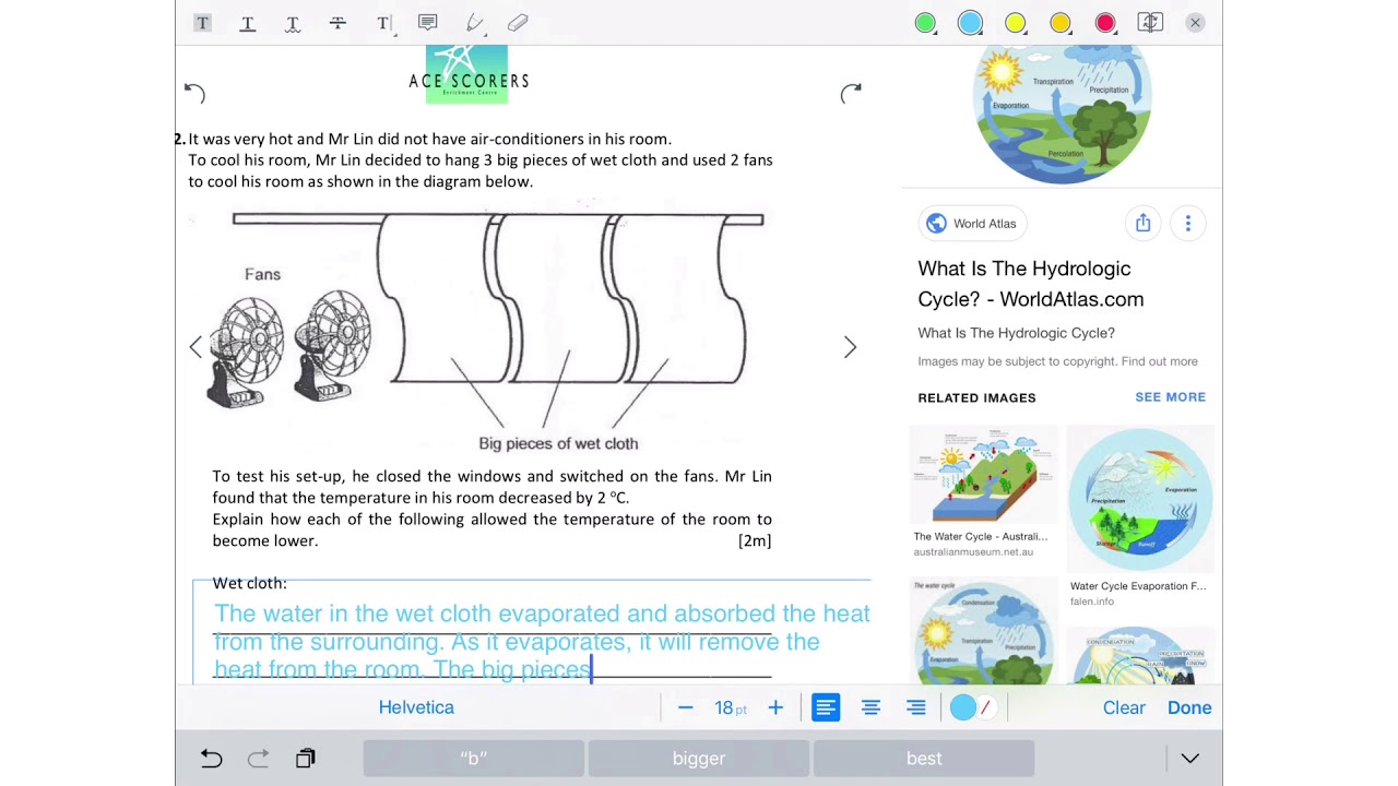 PSLE science primary 6 science water cycle - the most important word ...