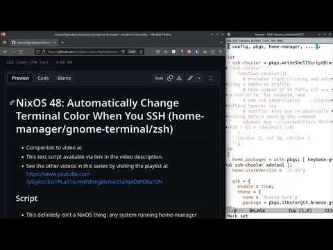 NixOS 48: Automatically Change Terminal Colors When You SSH (home-manager/gnome-terminal/zsh ...