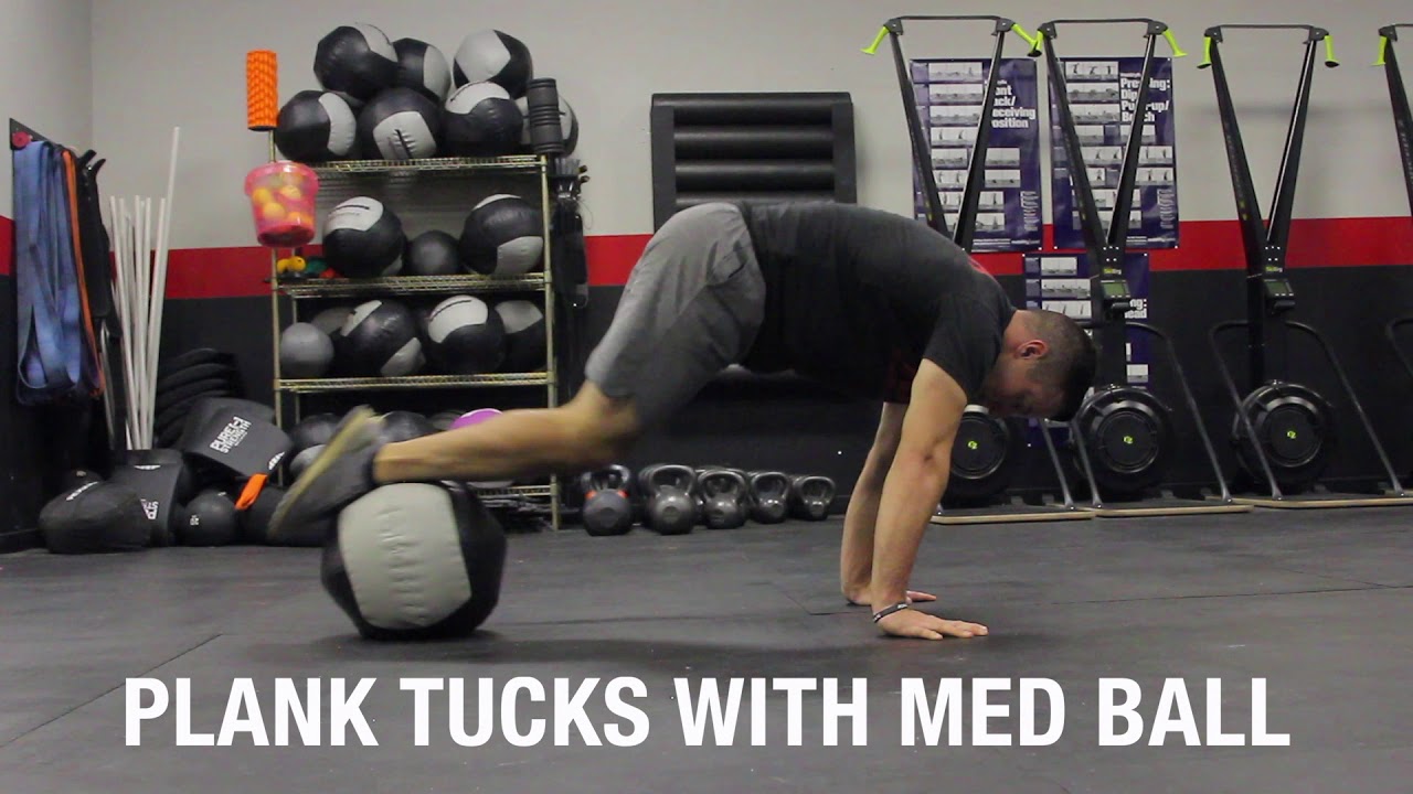 Plank Tucks with Med Ball - YouTube