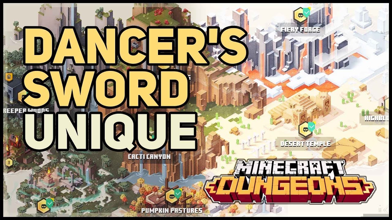 Dancer's Sword Unique Minecraft Dungeons - YouTube