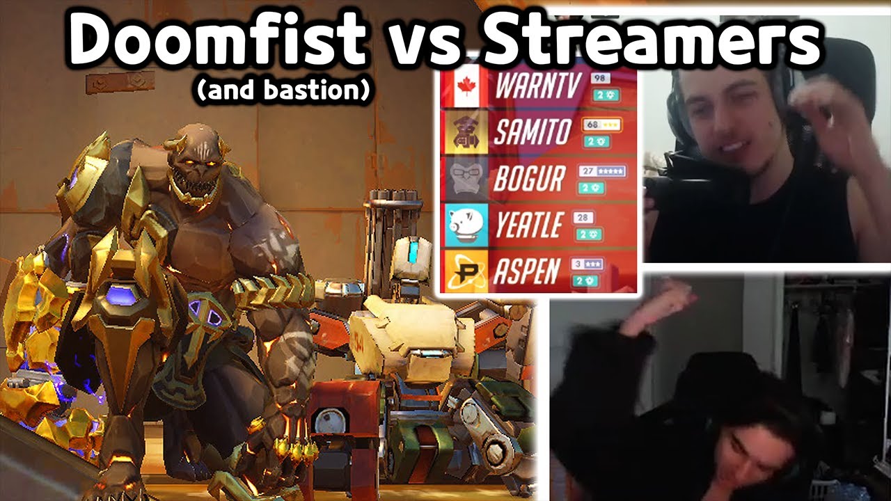 Destroying Streamers with Doomfist Bastion | Streamer Showdown ...