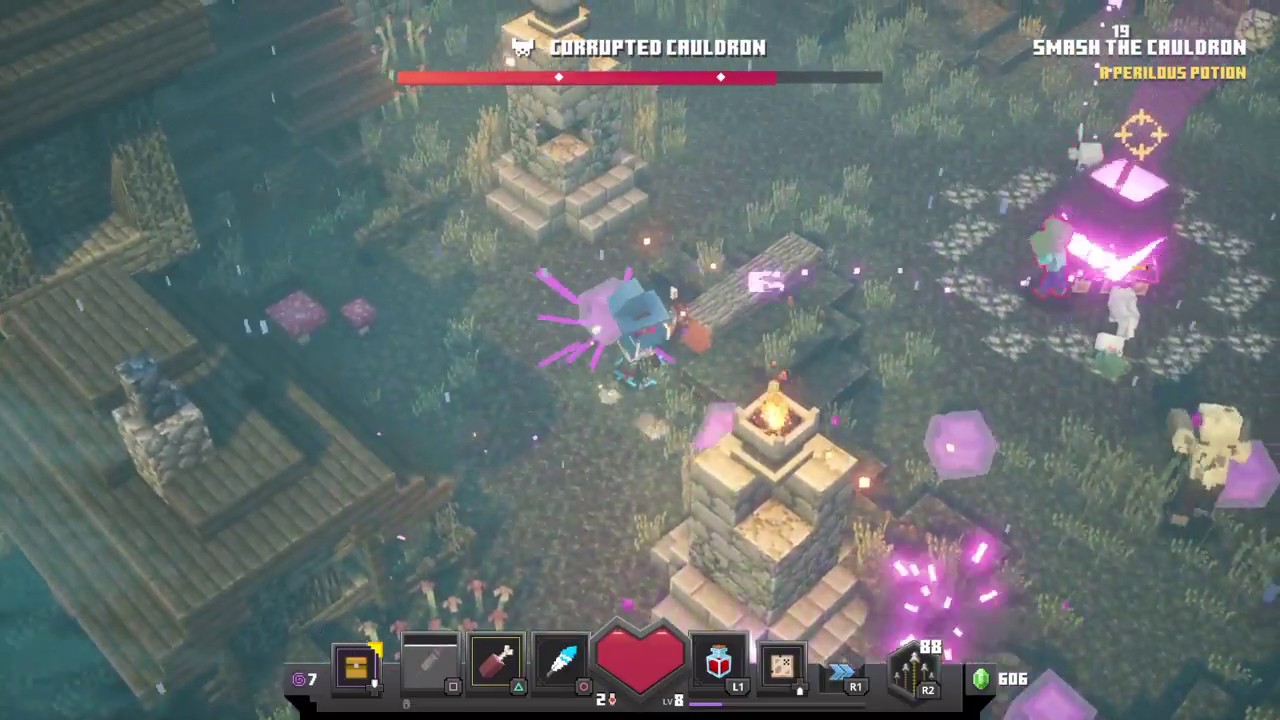 Minecraft Dungeons Corrupted Cauldron - YouTube