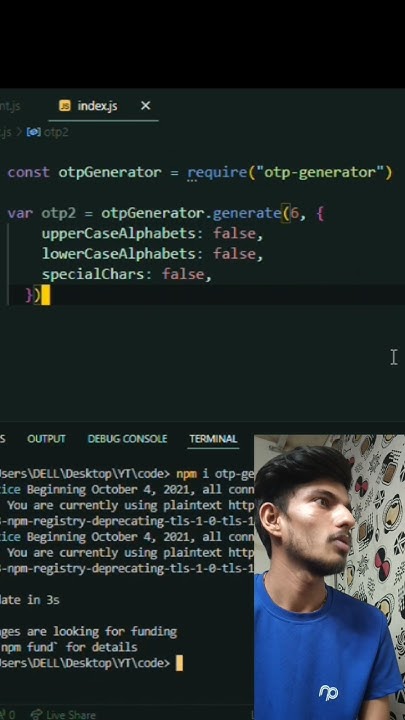 Otp Generate In Javascript Coding Javascriptframework Javascriptlibrary Otp Generator Youtube