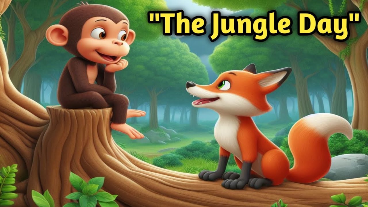 The Jungle Day(monkey and fox)3d Cartoons Story | CARTOONS FOR KIDS ...
