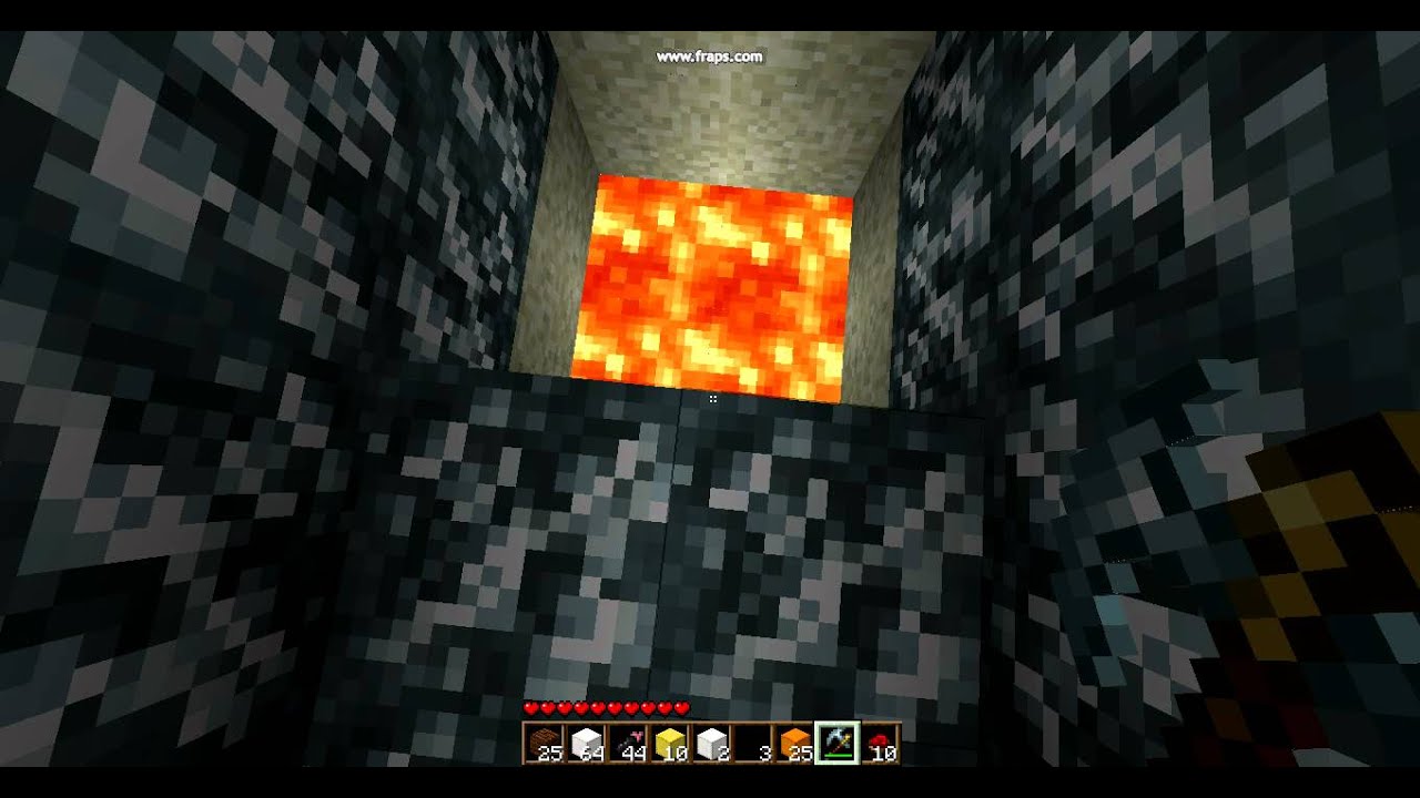 Minecraft Piston Lava Trap - YouTube