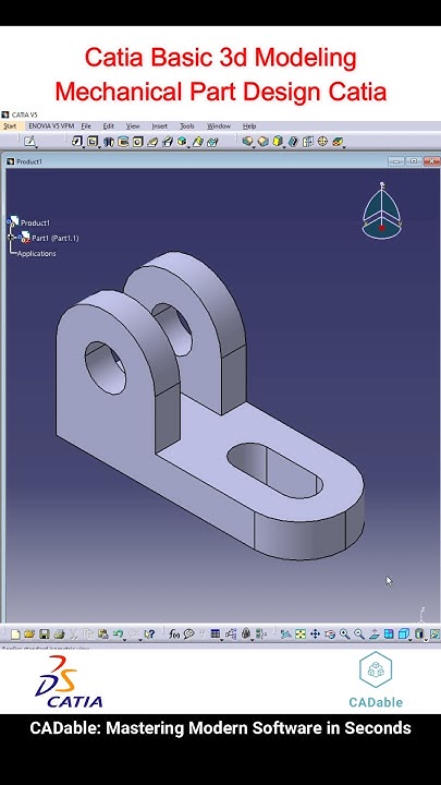 Catia Basic 3d Modeling - Mechanical Part Design Catia #catiapartmodeling #Catiadrawingpractice ...