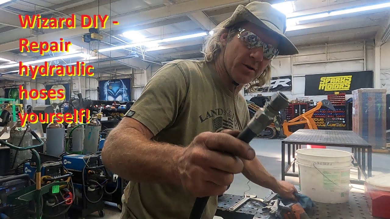 Wizard DIY Repair hydraulic hoses yourself! - YouTube