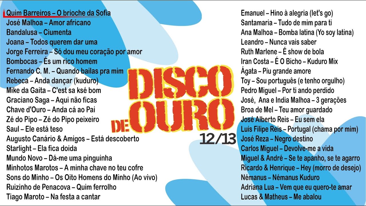 Vários artistas - Disco de ouro 12-13 (Full album) - YouTube