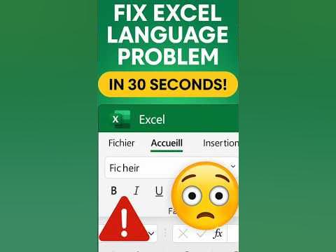 Change Excel Language in Under 30 Seconds! - YouTube