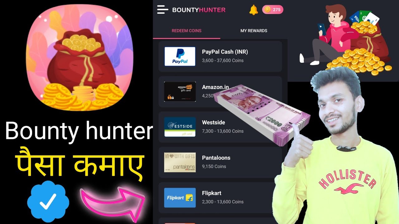 Bounty Hunter: Earn Gift Card || bounty hunter app payment proof | bounty hunter app unlimited ...