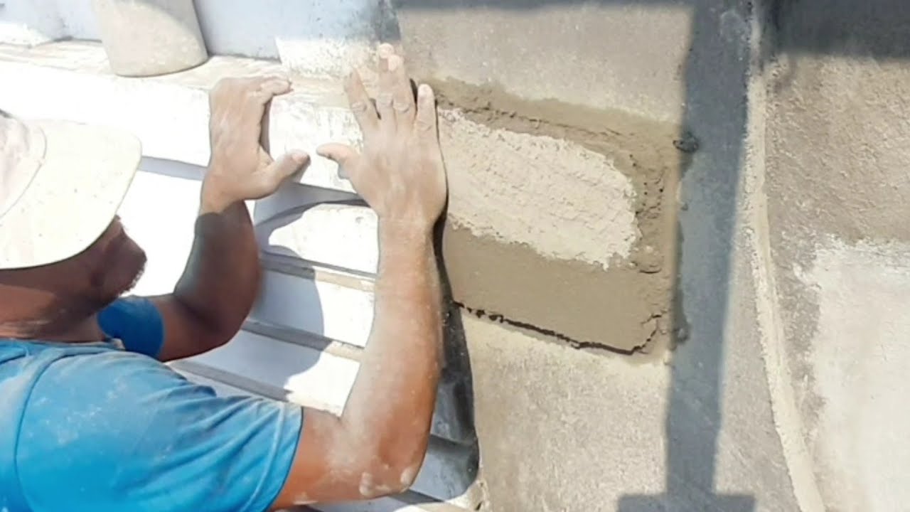 Plastering Techniques for Front Elevation Wall Border Design|Parapet ...