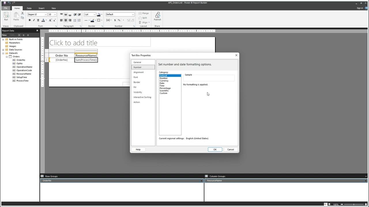 Power BI Report Builder Tables and Matrices - YouTube
