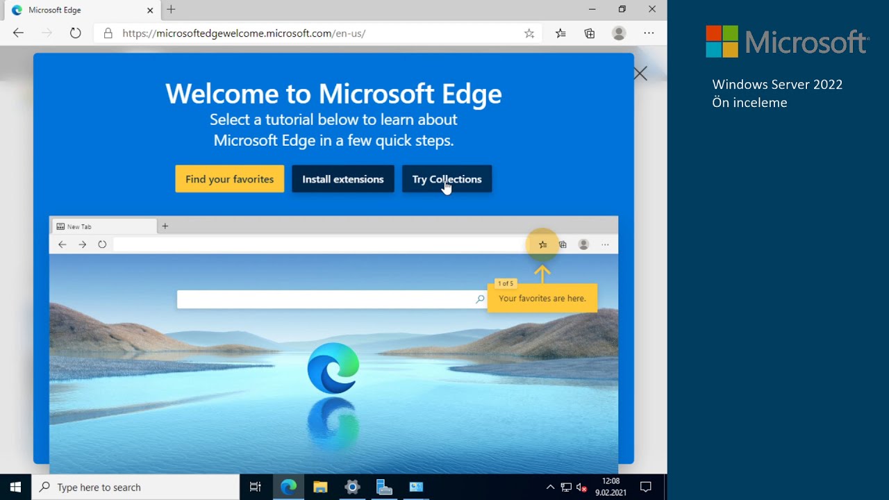 Windows Server 2022 Ön inceleme - Desktop Experience - YouTube