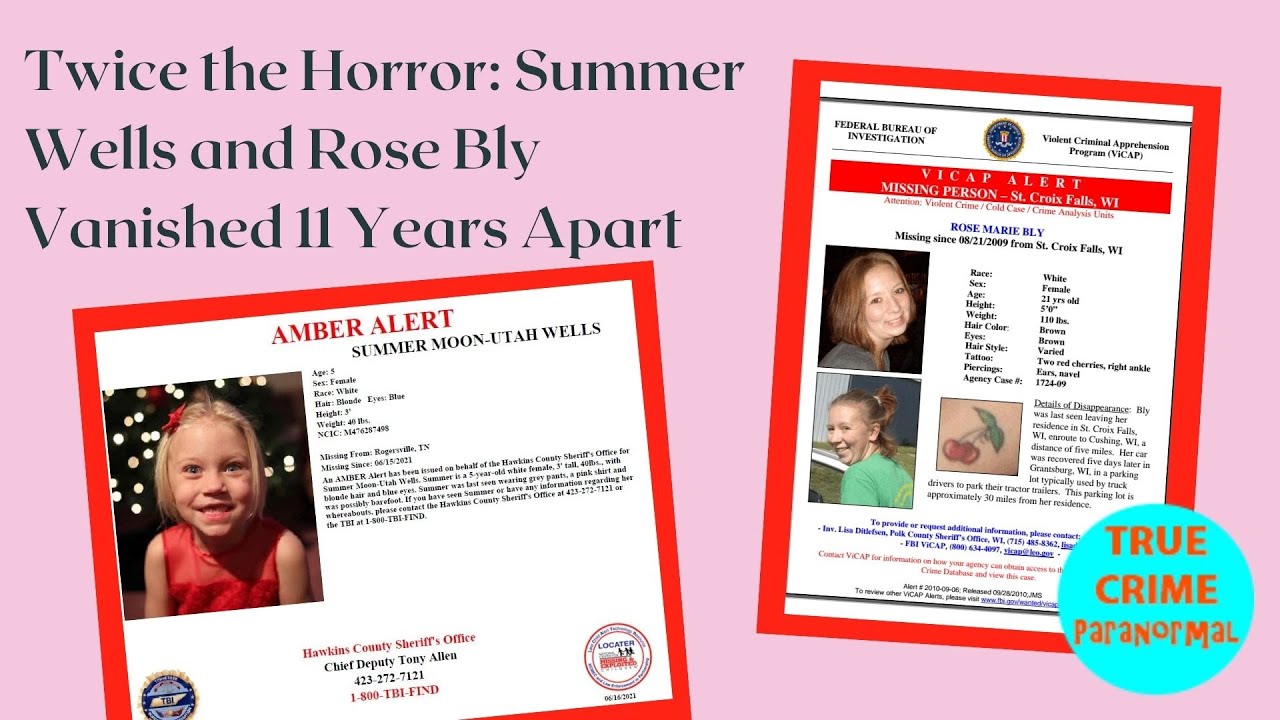 Twice the Horror: Summer Wells and Rose Bly Vanished 11 Years Apart ...