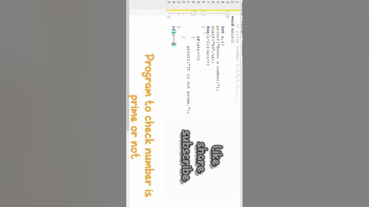 Prime Number Program Check Number Is Prime Or Not Coding Shorts Short Ytshort Youtube