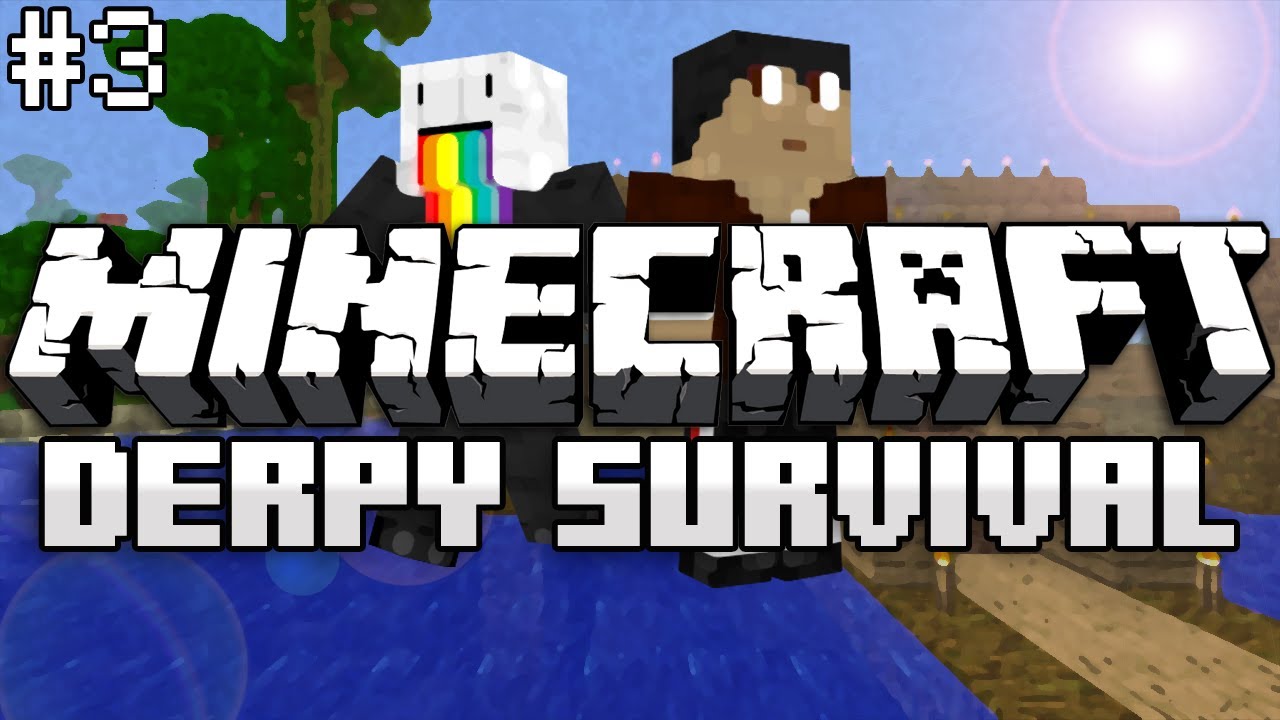 Minecraft: Derpy Survival w/ Treston Ep. 3 - The Ugly Zombie - YouTube
