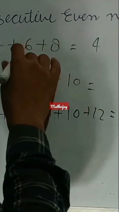 sum of even number s - YouTube