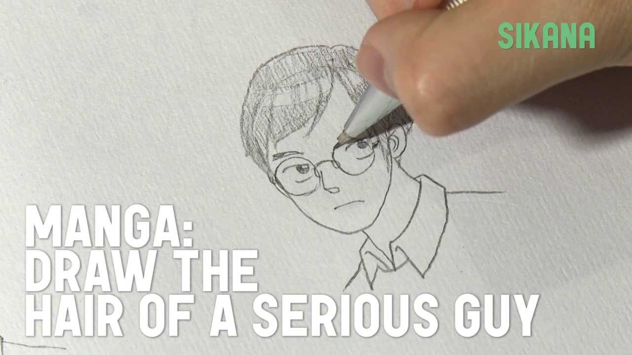 Learn to draw manga easily: How to draw a serious character hairstyle ...