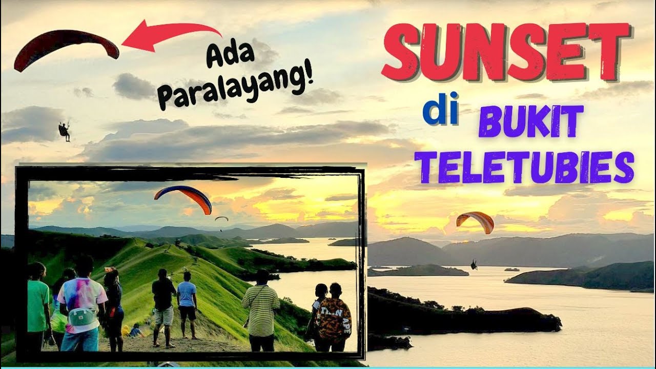 Sunset cantik di Bukit Teletubbies Danau Sentani dihiasi Paralayang ...