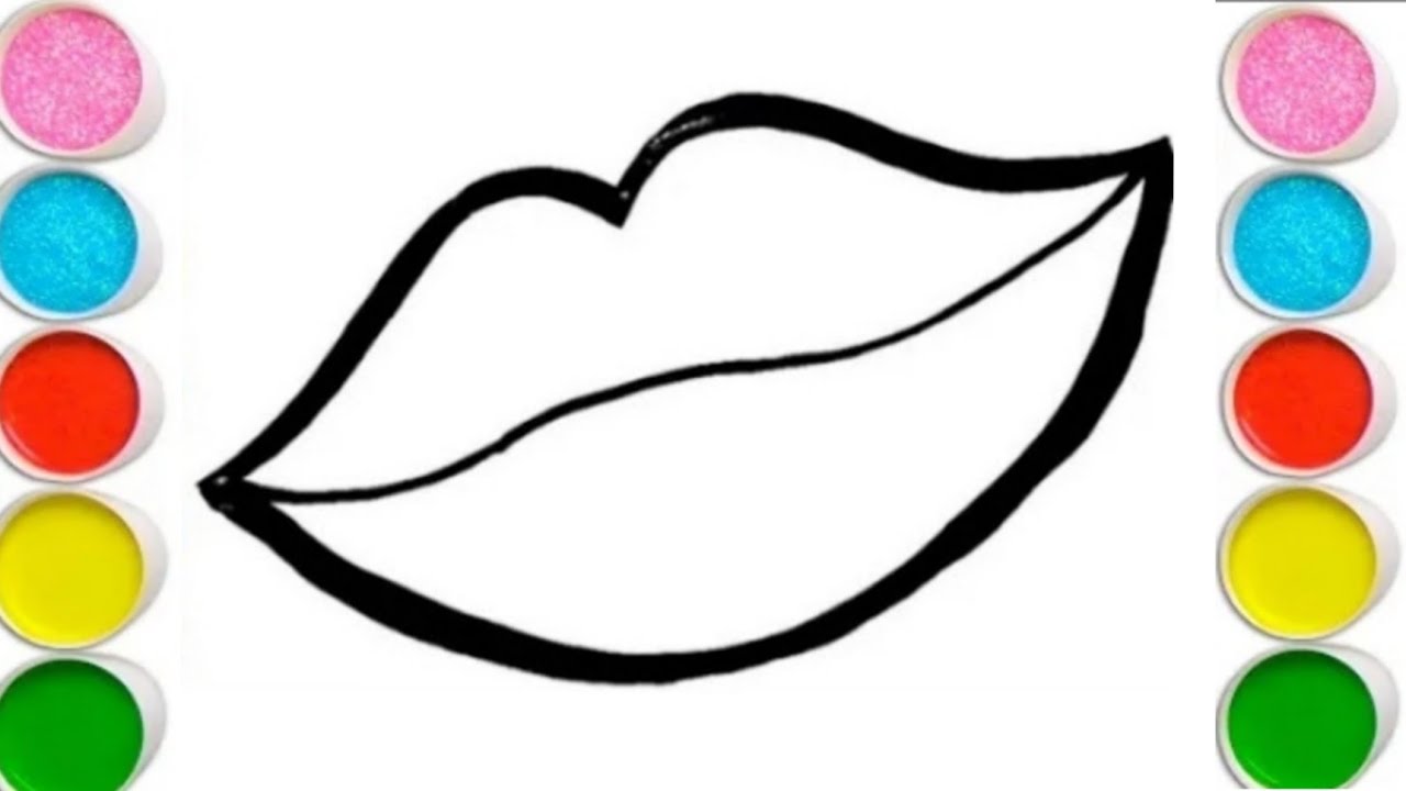 How to draw Lips for kids/ Easy Drawing for children Bolalar uchun oson ...