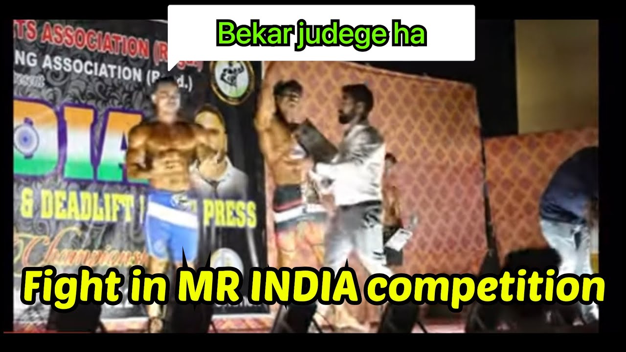 Fight in MR.India competition |rohit khattri full six pack abs ...