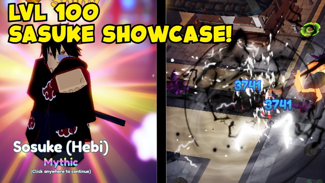 LVL 100 SASUKE SHOWCASE IN ANIME ADVENTURES! - YouTube