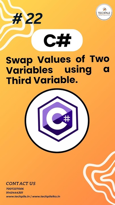 Swapping Two numbers using 3rd variable in C#. || Program in C# ...