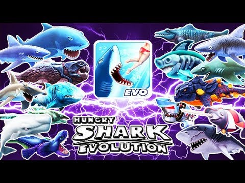 ALL SHARKS + SPECIAL SHARKS (HUNGRY SHARK EVOLUTION) - YouTube