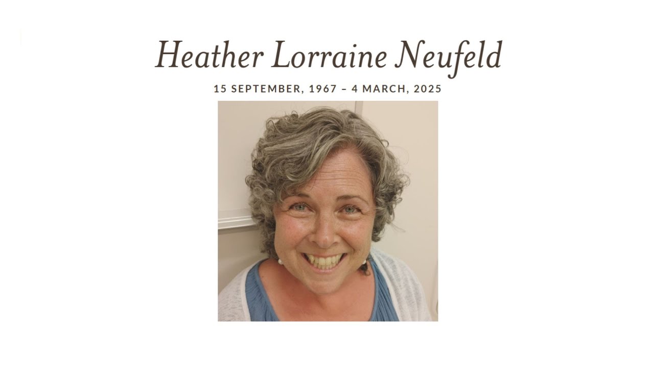 Memorial Service for Heather Neufeld - March 21, 2025 - YouTube