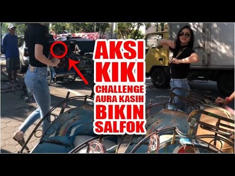 Lihat Aura Kasih Lakukan Kiki Challenge Pakai Becak, Bikin Salfok Orang Sekitar
