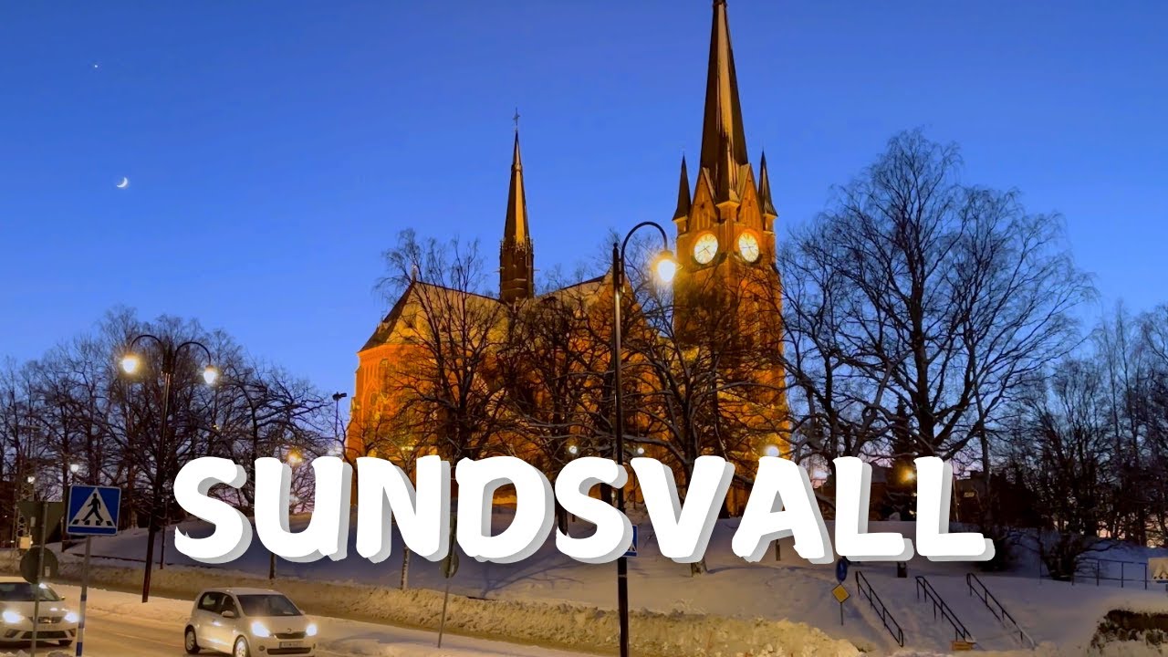 WALK in SWEDEN SUNDSVALL 2025 WINTER SEASON - YouTube