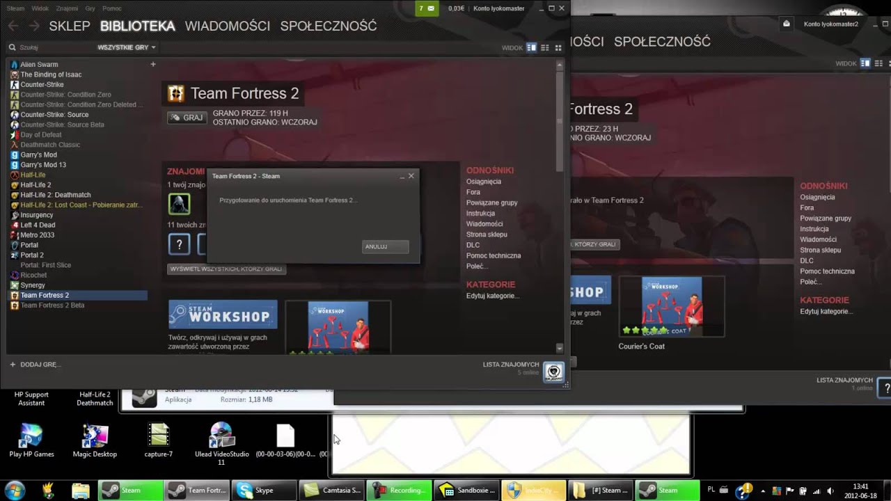 Opening two instances of Steam simultaneously. - YouTube