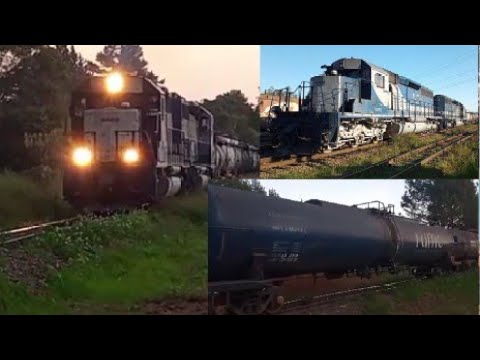 Trem tanqueiro vazio com dupla de SD40 - 2 #9488#9490 rumo + TCD recém - pintado - YouTube