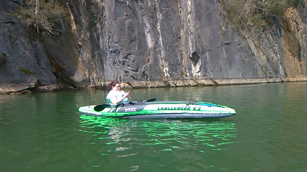 Intex Challenger K2 two-person inflatable kayak - YouTube