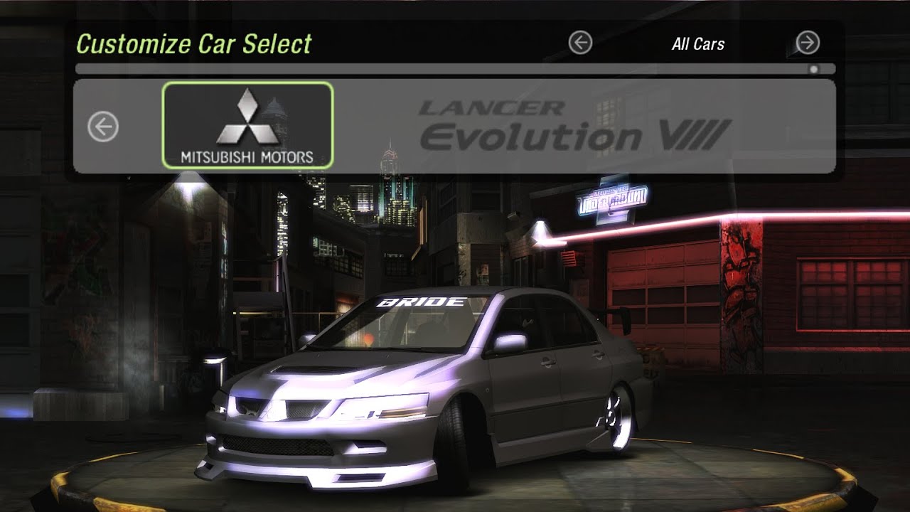 Need for Speed: Underground 2. Mitsubishi Lancer Evolution VIII ...