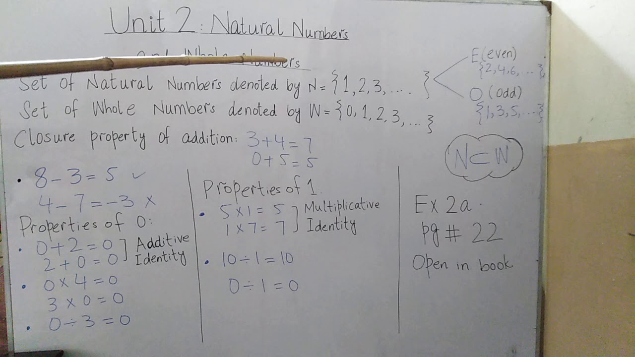 Natural and whole numbers - YouTube