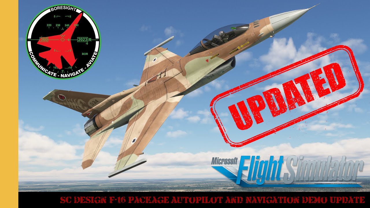 SC Design F-16 Package Autopilot and Navigation Demo Update | Microsoft Flight Simulator - YouTube