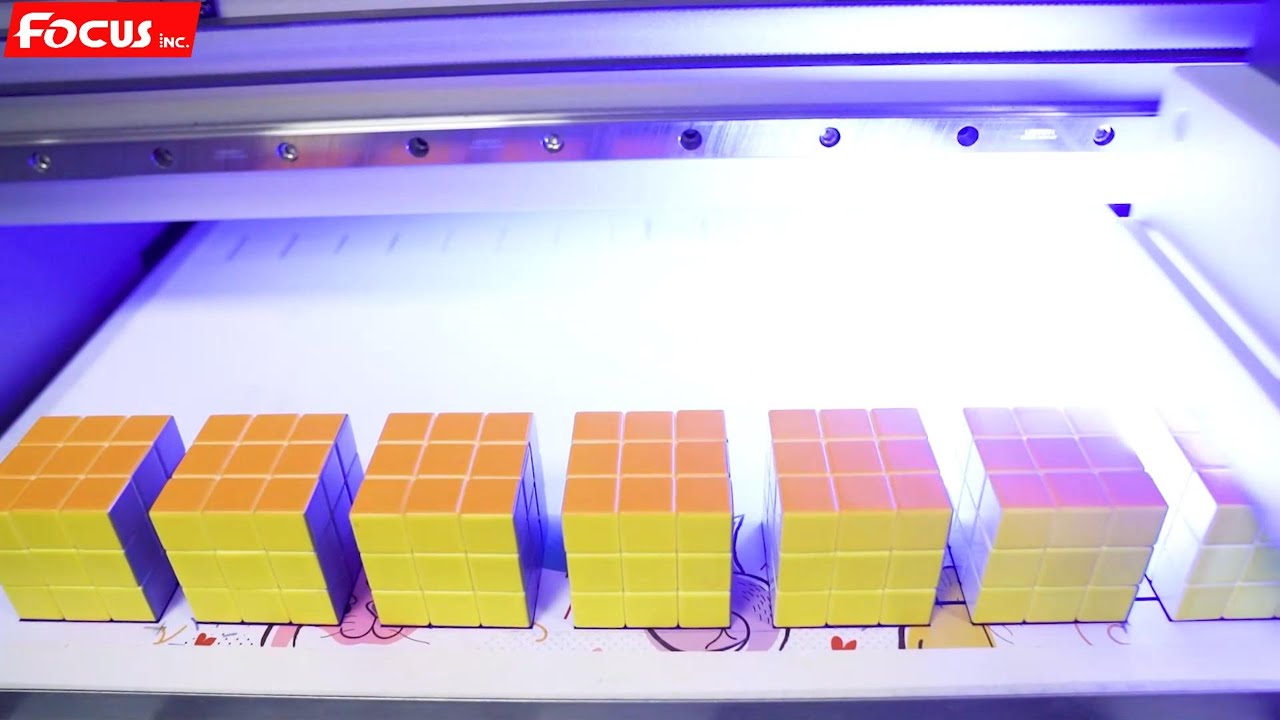 Magic Cube Printing!FocusInc Alpha-Jet Max 6250 size uv printer for ...
