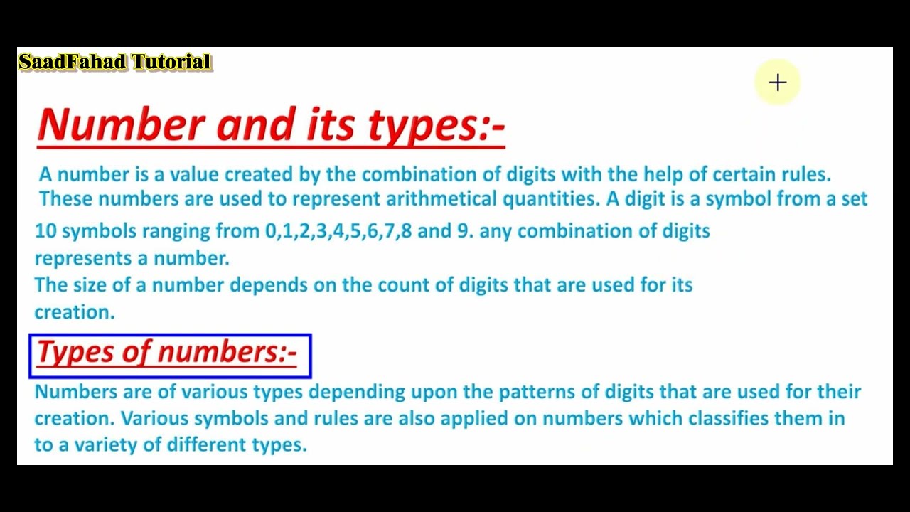 types of numbers - YouTube