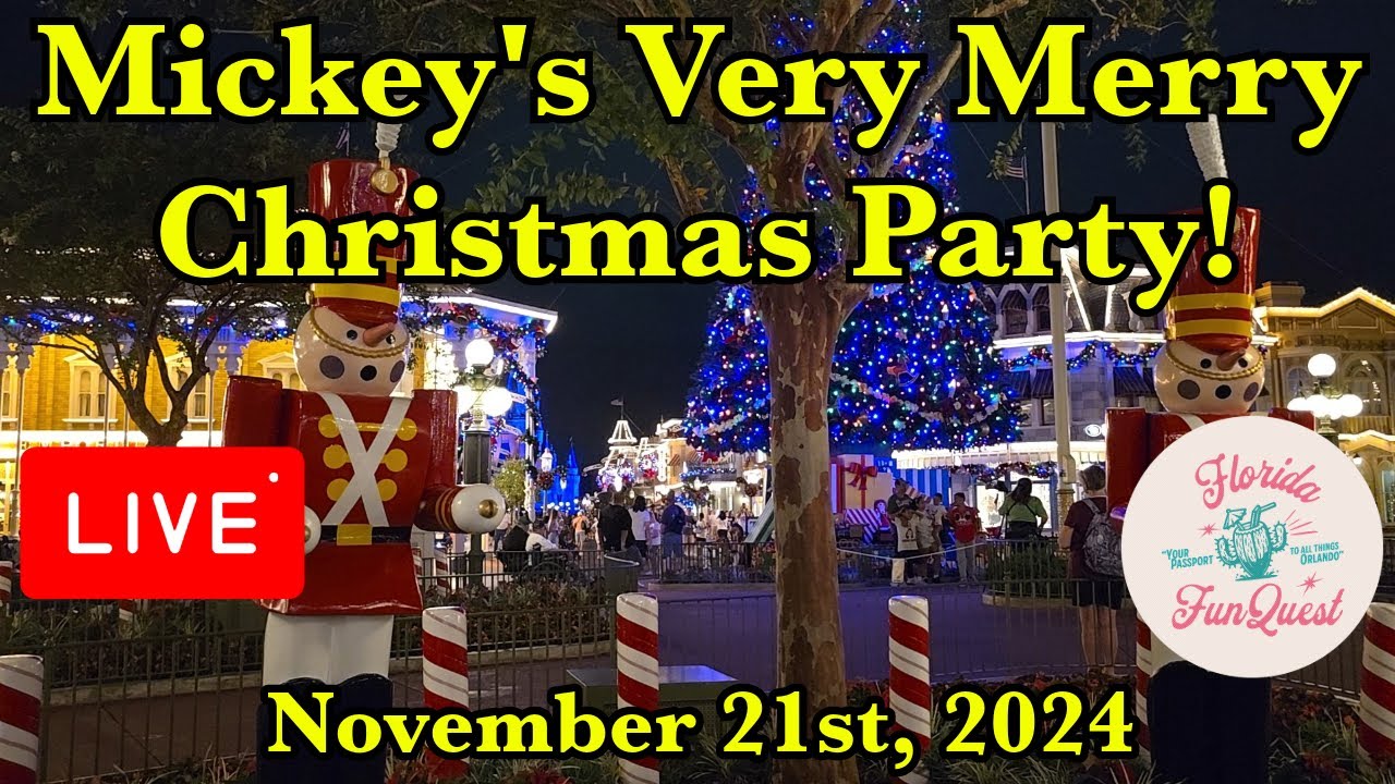🔴LIVE! Mickey's Very Merry Christmas Party at the Magic Kingdom! in ...