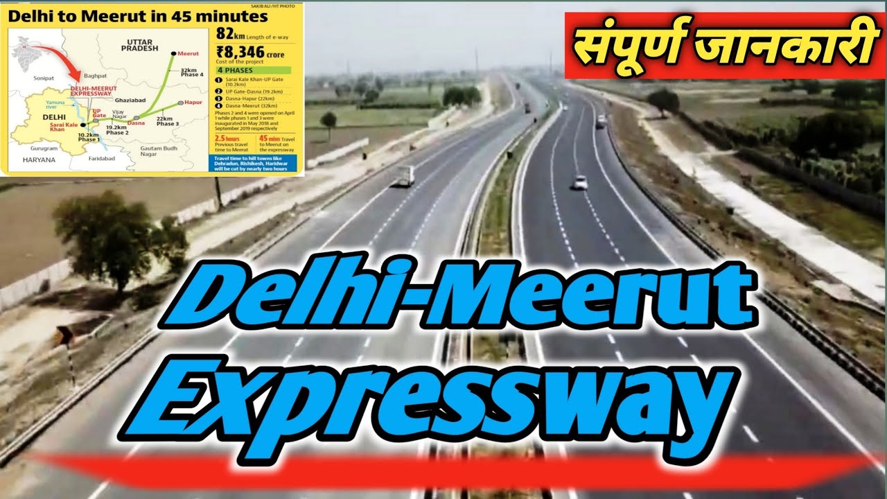 Delhi-Meerut expressway (Review) | Drone view | Delhi to meerut within ...