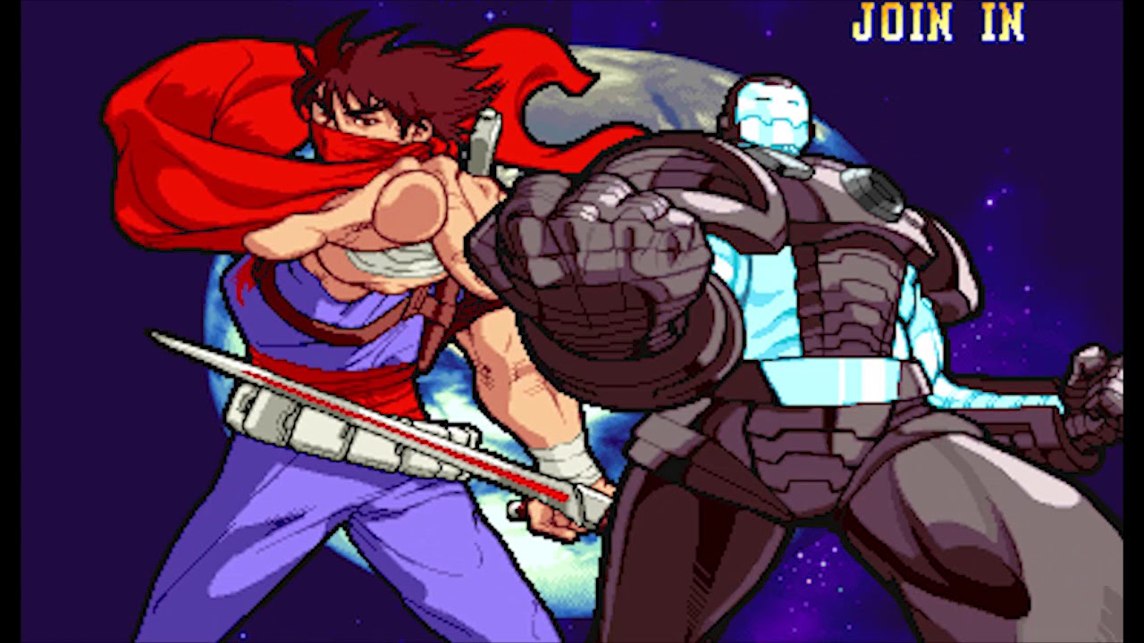 Marvel vs Capcom 1 ( Arcade ) - Strider Hiryu / War Machine Playthrough ...